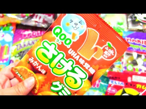 【Candy Sweets】yammy snack Opening chocolate gummybear gula-gulaKẹoमिठाइयाँขนม moon Qooさけるグミみかん味 ...