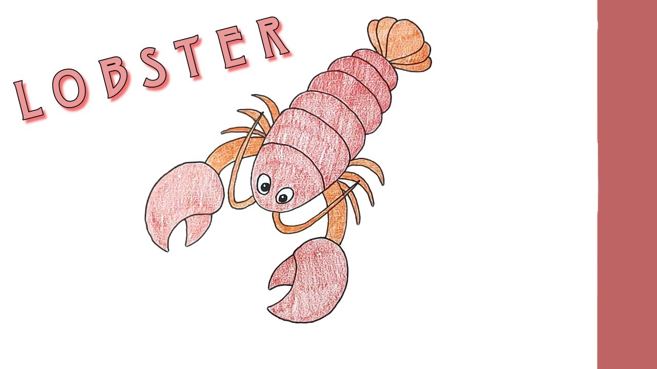 How To Draw A Lobster | Step by Step Drawing | Easy Lobster Drawing ...
