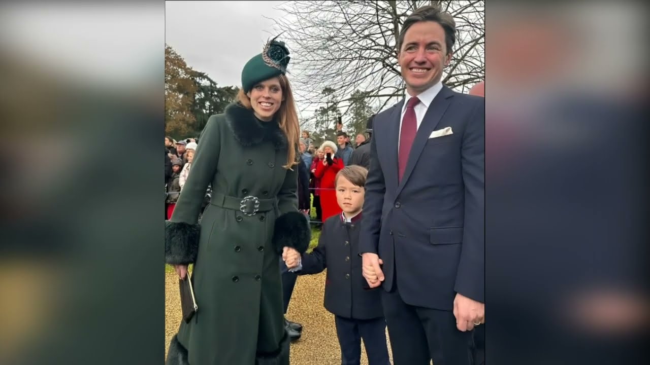Wolfie with Edoardo Mapelli Mozzi and Princess Beatrice at Sandringham ...