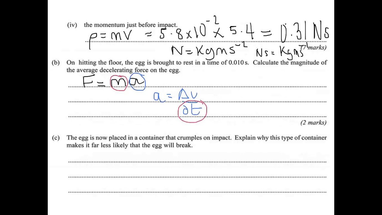 A Level Physics: AQA Unit 2: G.P.E, K.E, Momentum and Impact - YouTube