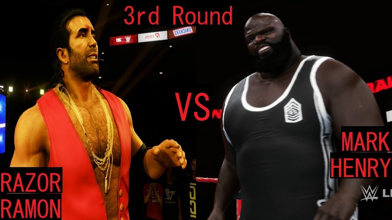 WWE 2K20 - RAZOR RAMON vs MARK HENRY 全スーパースターCPUトーナメント（ALL Superstars ...
