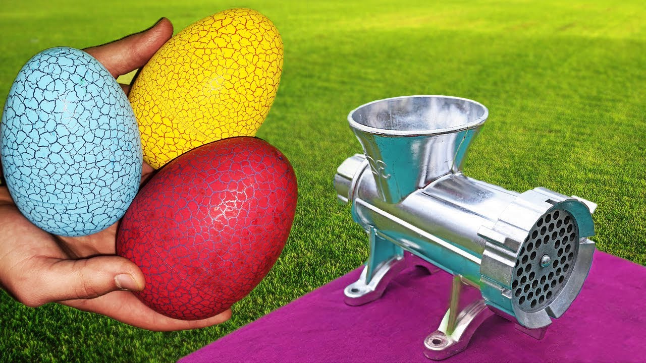 EXPERIMENT COLORFUL EGGS VS MEAT GRINDER - YouTube