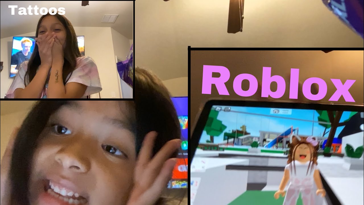 Play Roblox with Emma and get a tattoo with me and Emma - YouTube