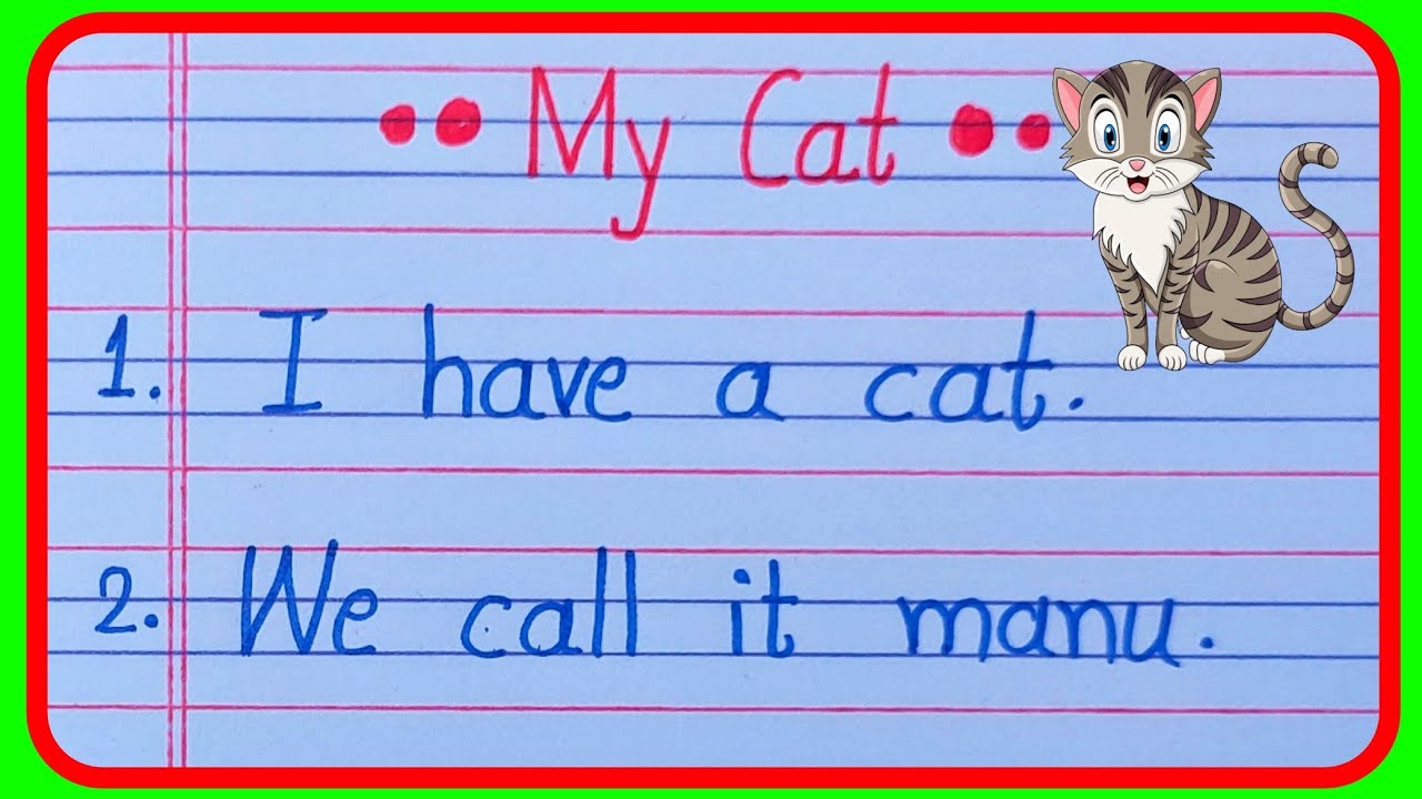 cat essay | 5 lines essay on my cat | cat essay 5 lines | my pet cat ...