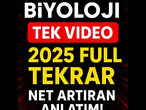 TYT Biyoloji Full Tek Video | Tüm Konular 2025 | Hızlı ve Etkili Anlatım