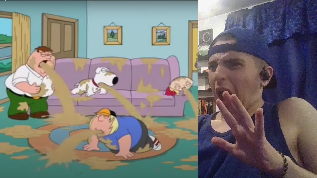 Family Guy vomiting compilation REACTION - YouTube