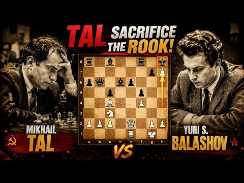 Brilliant Tal sacrifice rook || Mikhail Tal vs Yuri S Balashov...