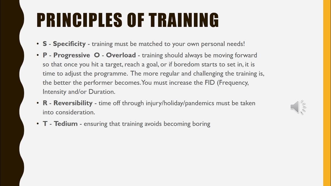 Week 7 Lesson 2 Principles of Training - YouTube