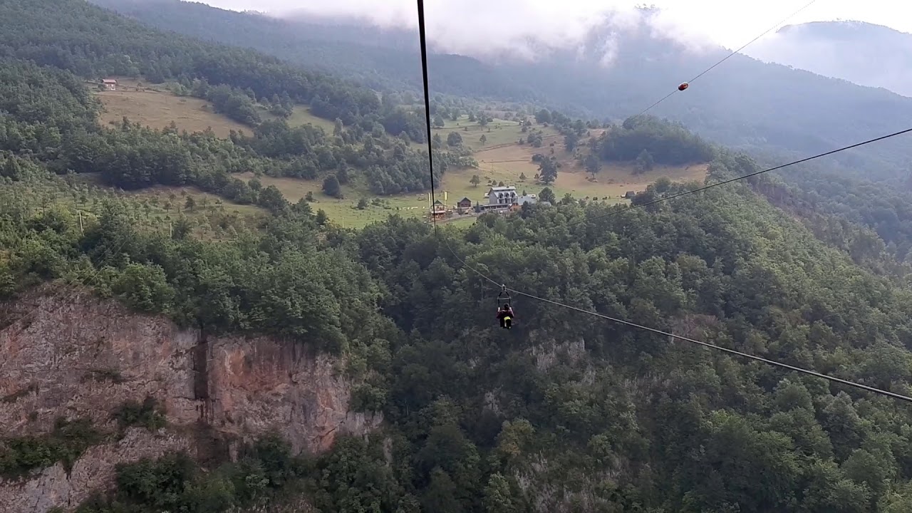 Zip line - most Đurđevića Tara - YouTube