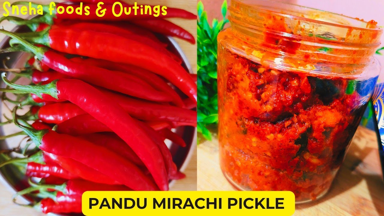 Pandu Mirachi Niluva Pacchadi|Andhra Style Red Chilli pickle|పండు మిరచి ...
