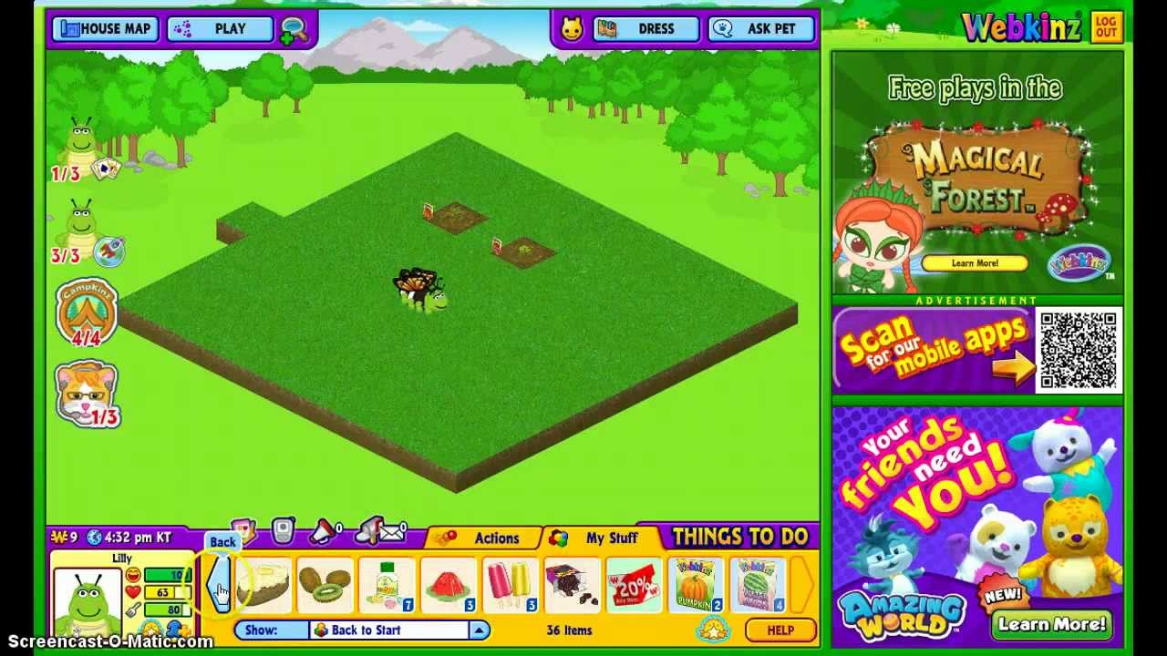 how to make a garden on webkinz - YouTube
