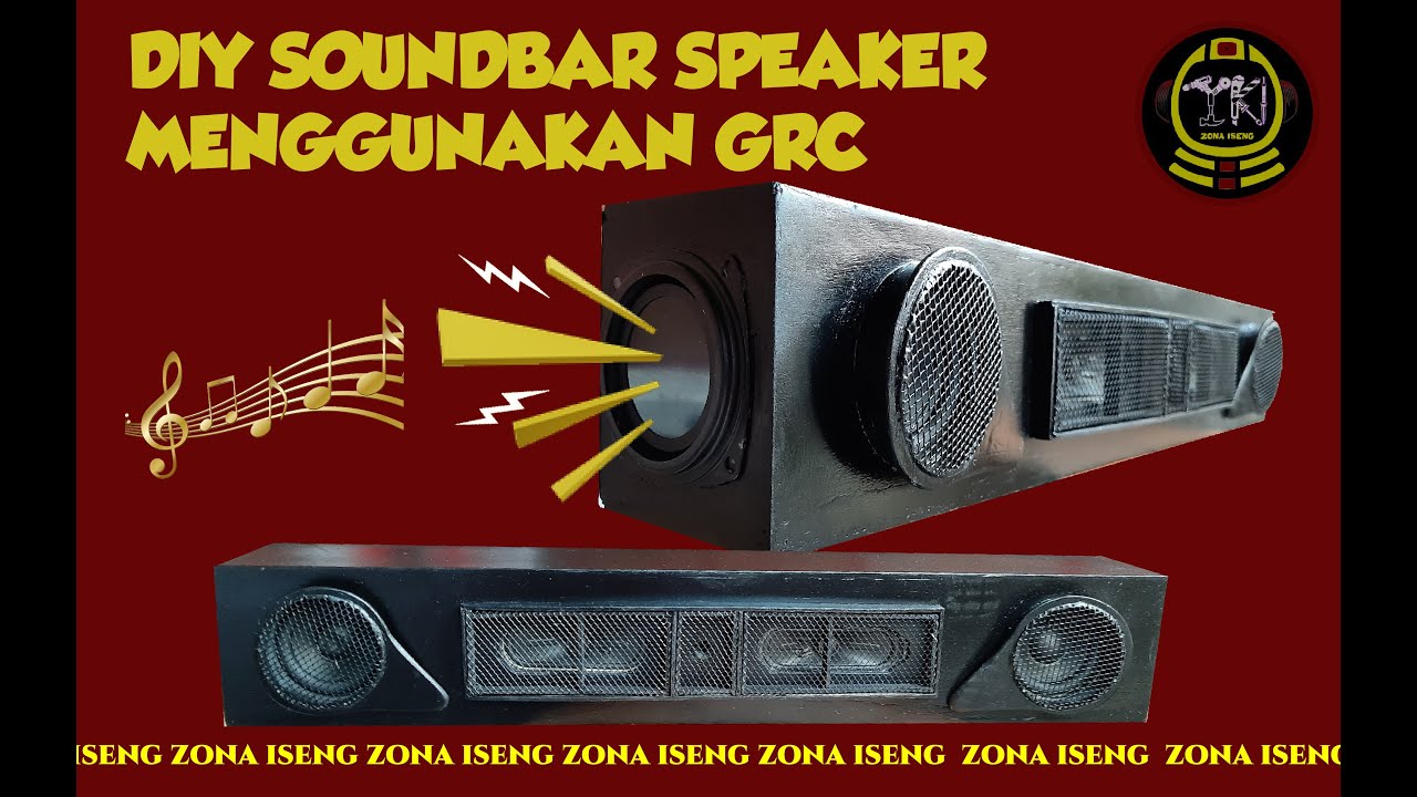 DIY SOUNDBAR SUBWOOFER DARI BAHAN GRC - YouTube