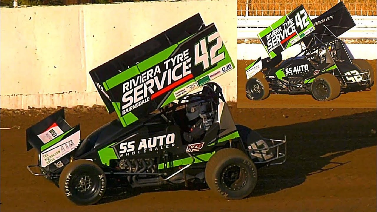 VSC Sprintcars Heat 1 Simpson Speedway 17-2-2018 - YouTube