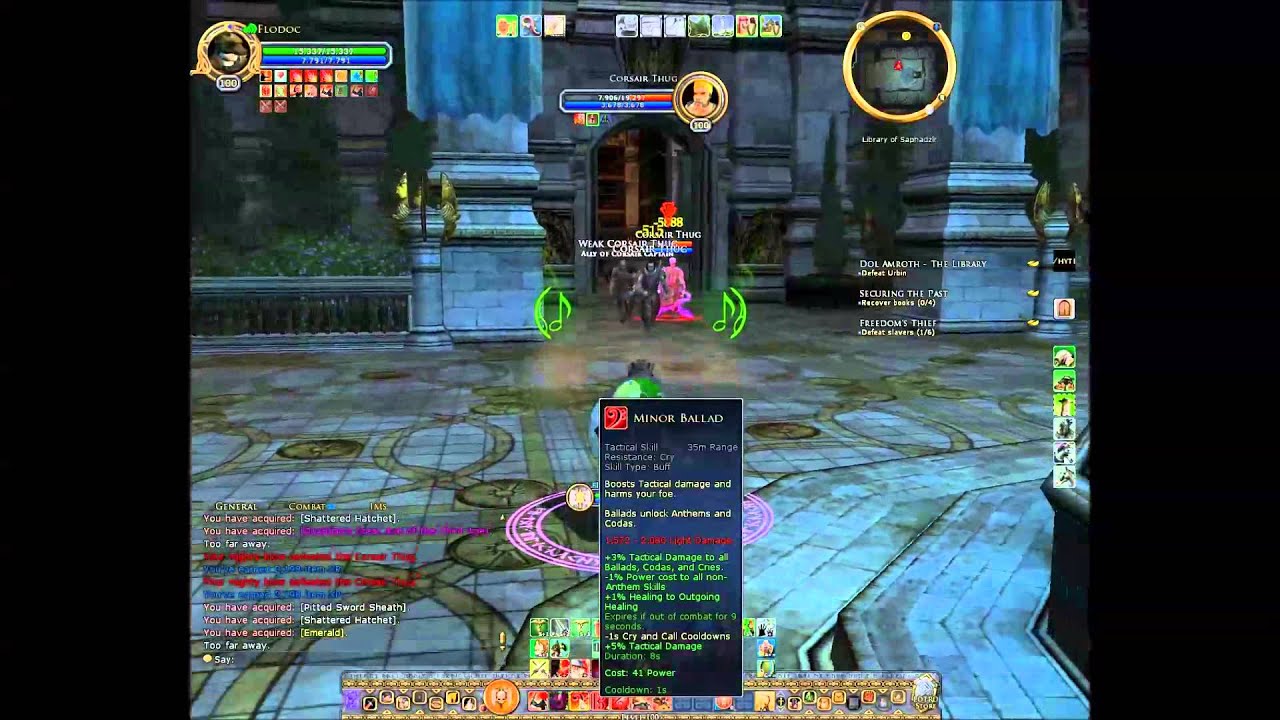 Lotro Dol Amroth Library instance with Minstrel - YouTube