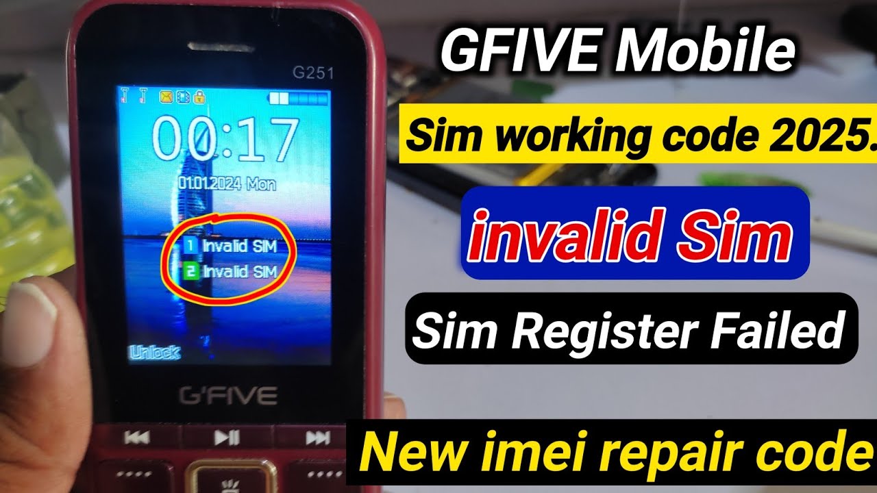 All G Five Mobile invalid Sim Card Problem | Gfive Sim Working Code 2025 new imei repair code ...