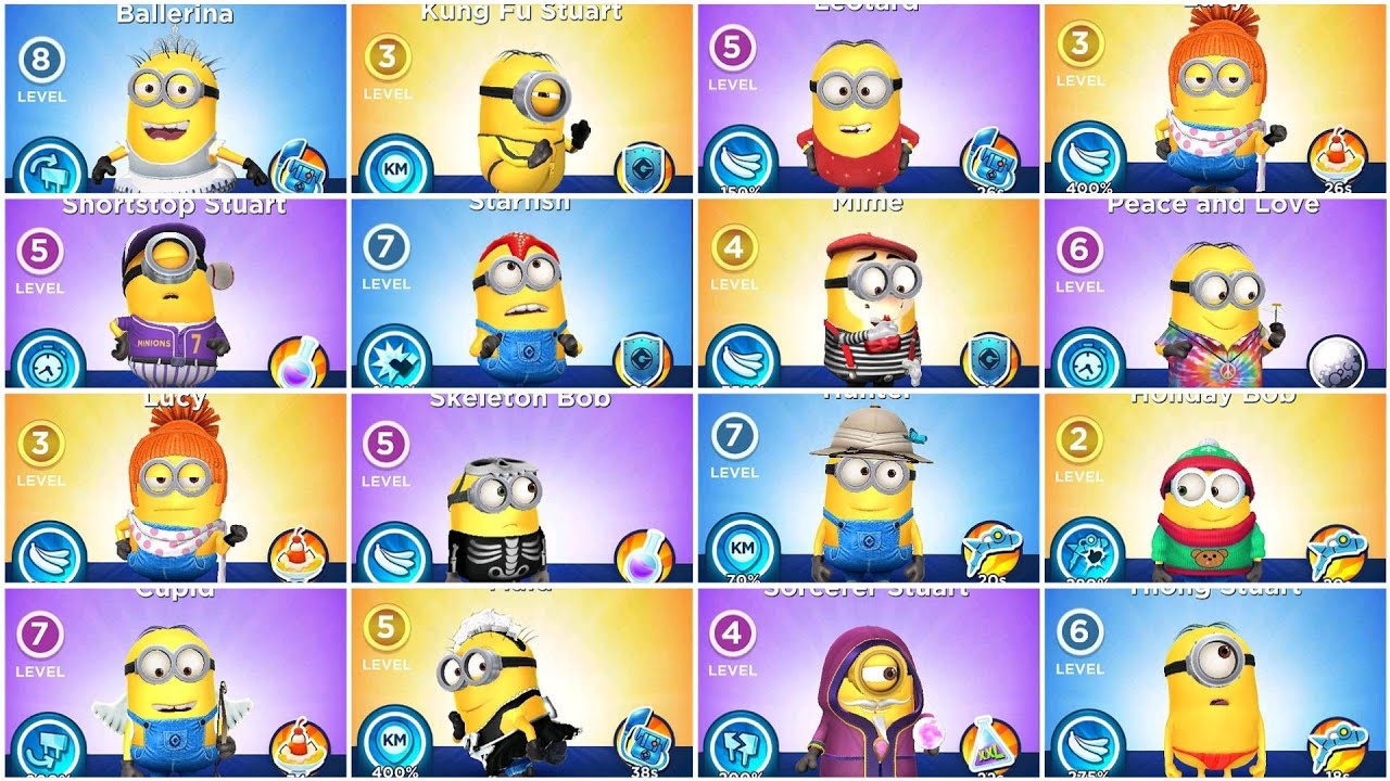Minion Rush Ballerina Vs Leotard Vs Lucy Vs Skeleton Vs Maid Vs Cupid