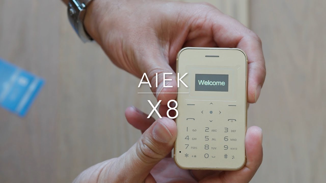 Aiek X8 pocket phone - YouTube