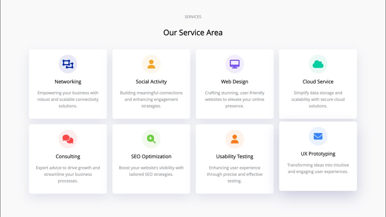 Create A Responsive Service Section Using Html And Css Our Service 7065