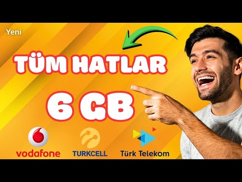 TÜM HATLAR'DA GEÇERLİ BEDAVA 6 GB İNTERNET 2026 | Vodafone, Turkcell ve Türk Telekom