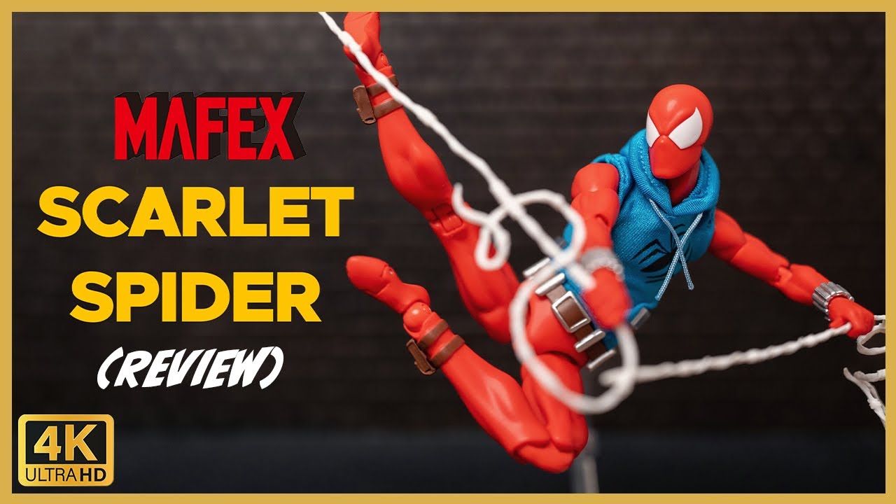 Mafex SCARLET SPIDER No.186 Figure Review - YouTube