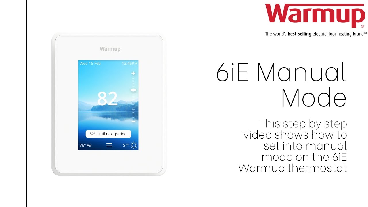 Manual Mode on the 6iE Smart Thermostat - YouTube
