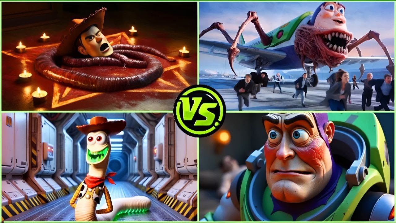 Woody Monster vs Lightyear Exe vs Woody Exe vs Lightyear Monster - YouTube
