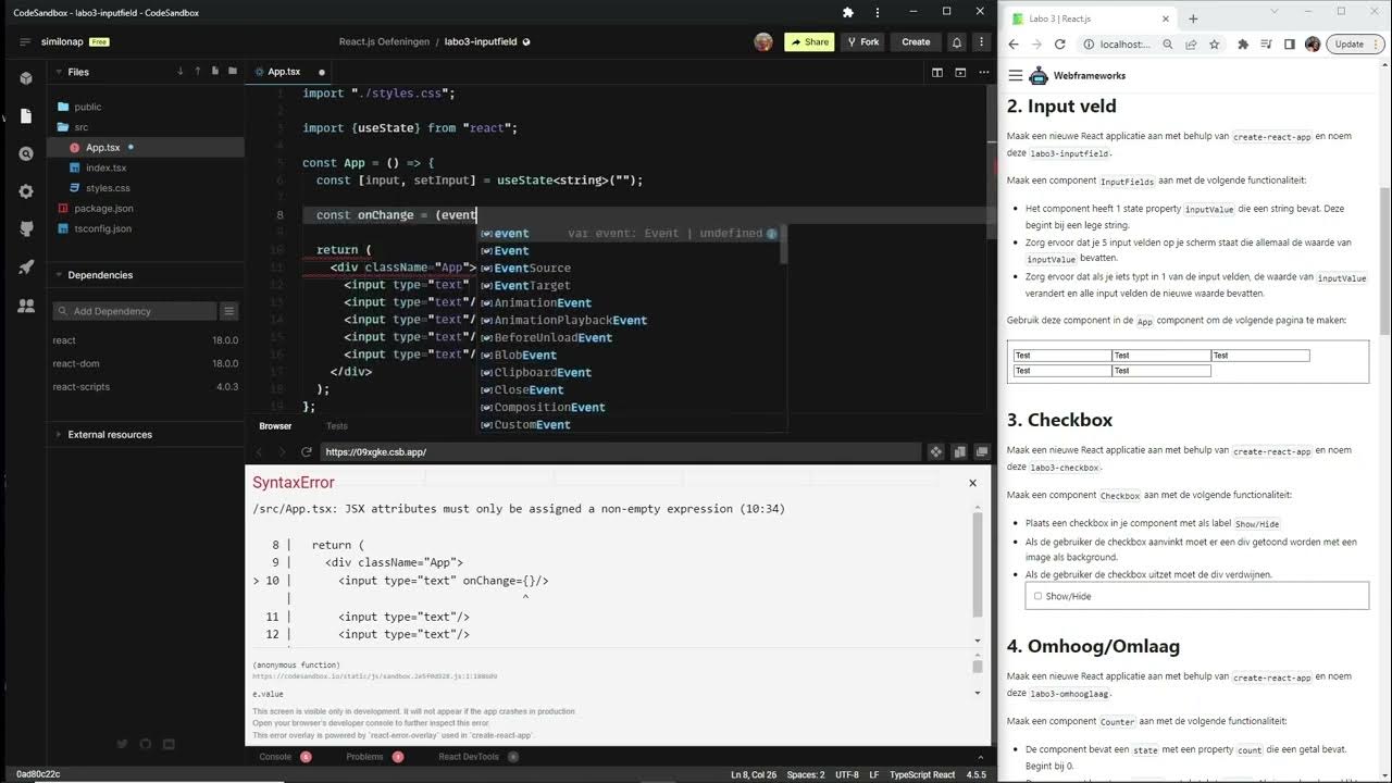 ReactJS - Multiple Inputs - YouTube