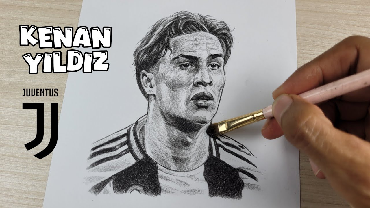 Drawing Juventus Winger Kenan Yildiz - YouTube