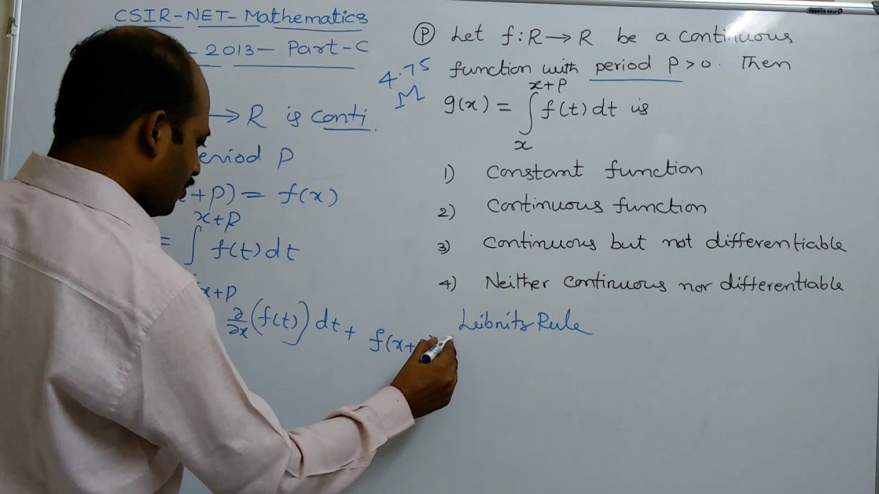 Csir Net Mathematics June 2013 Part C Real Analysis Problem Explained