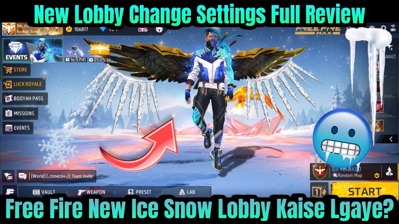 SNOW ️ICE LOBBY KAISE KAREN | HOW TO CHANGE FREE FIRE LOBBY | FREE FIRE ...