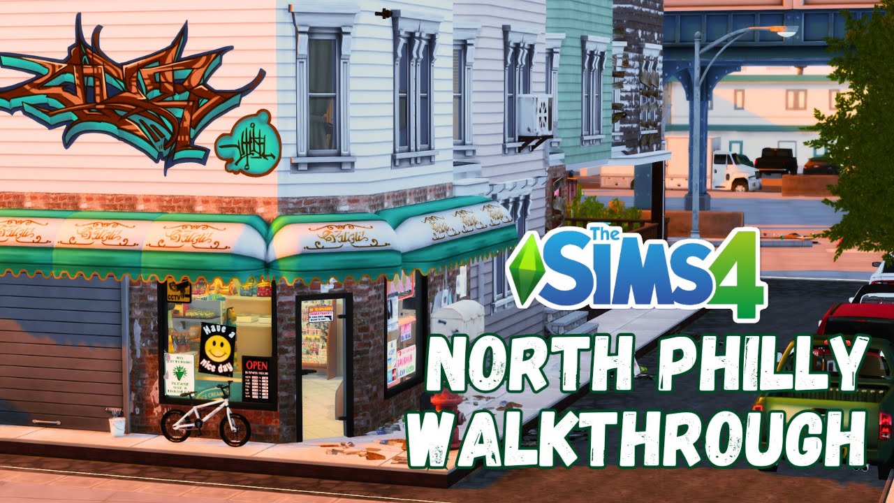 The Sims 4: North Philly Row Homes (Walkthrough & Storylines) - YouTube