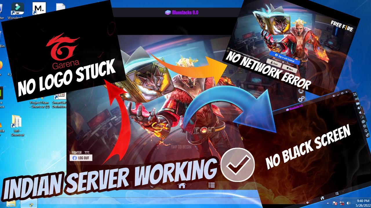 SMARTGAGA-BLUESTACKS-MEMU-NOX FREE FIRE OB34 Has Unfortunately Stopped fixed | no emulator ...