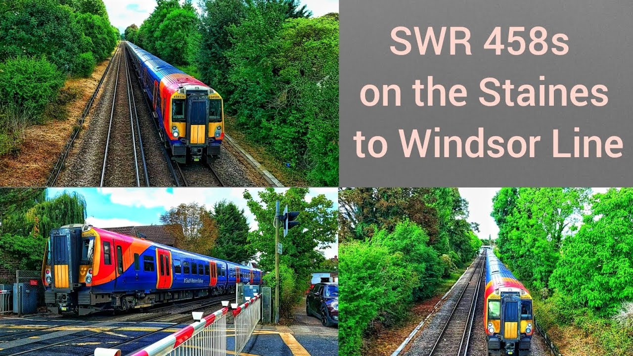 SWR 458s on the Staines to Windsor Line | 24.08.22 - YouTube