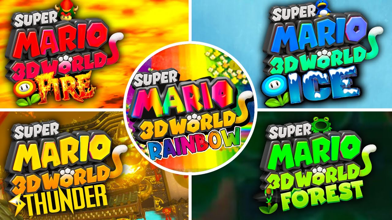 Super Mario 3D World - All Element Game Versions! - YouTube