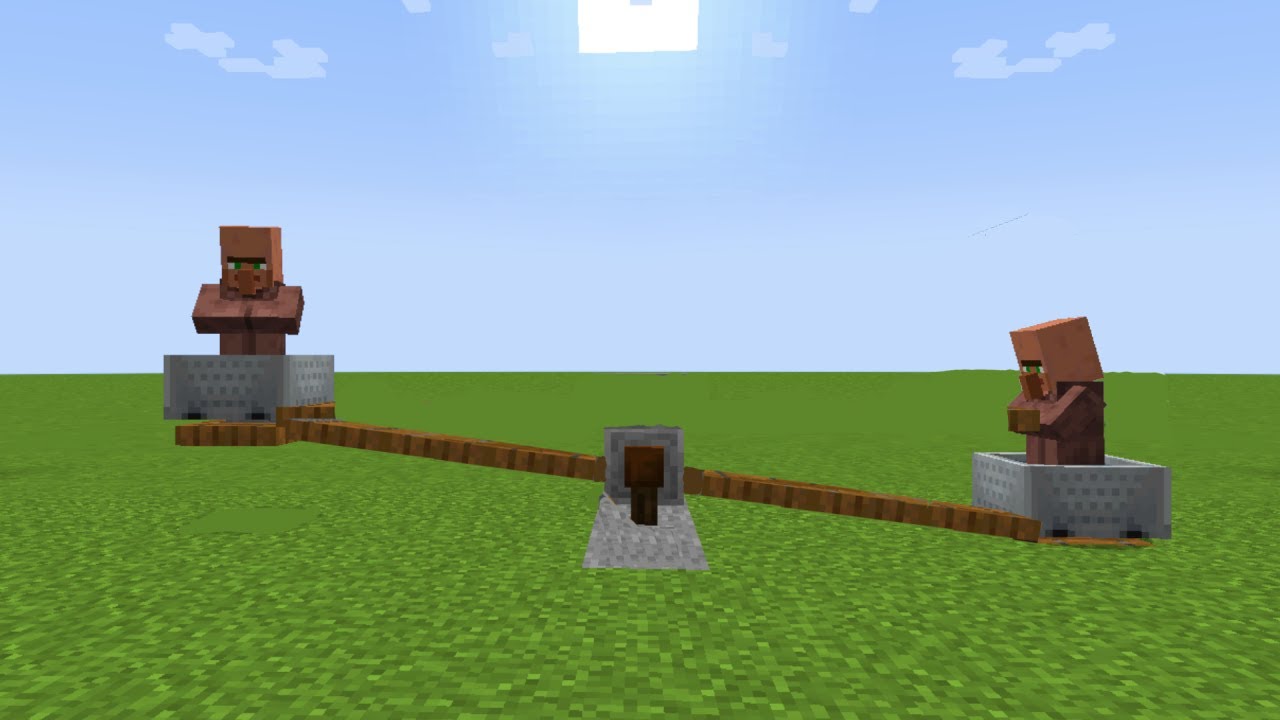 Minecraft: How to build a working Seesaw - YouTube