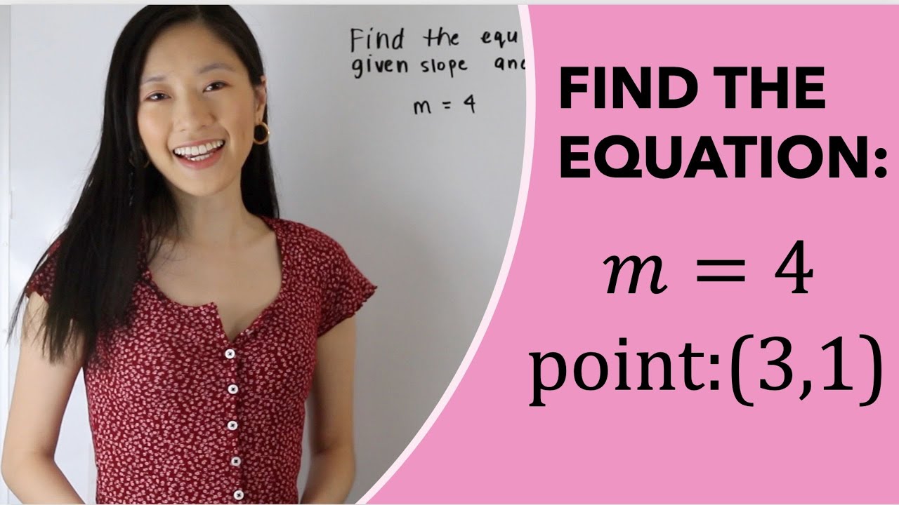 How to find the equation of a line given a point and the slope | Math ...