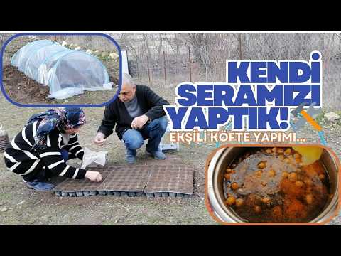 Bahçede ekşili köfte yaptık, Bahçemize Seramızı yaptık, Viyollere organik domates tohumu ektik