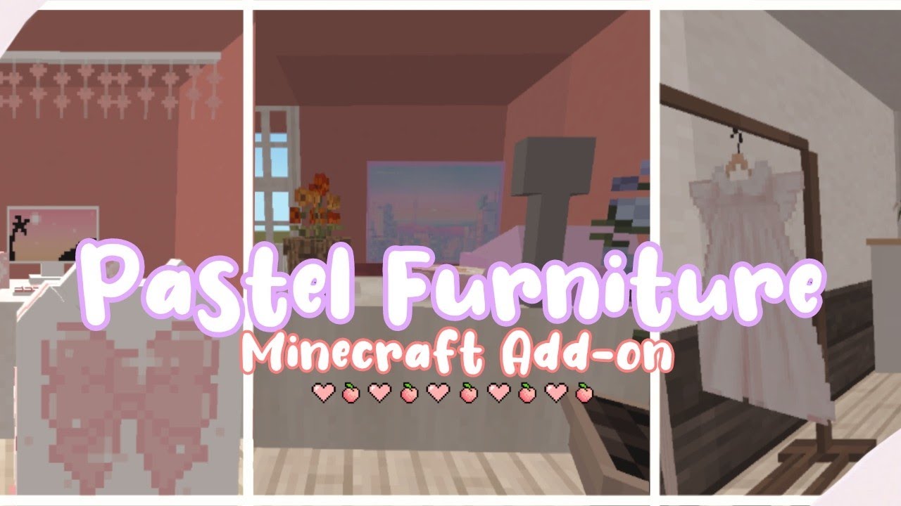 Pretty Pastel Furniture that I am obsessed of || Minecraft PE / BE ...