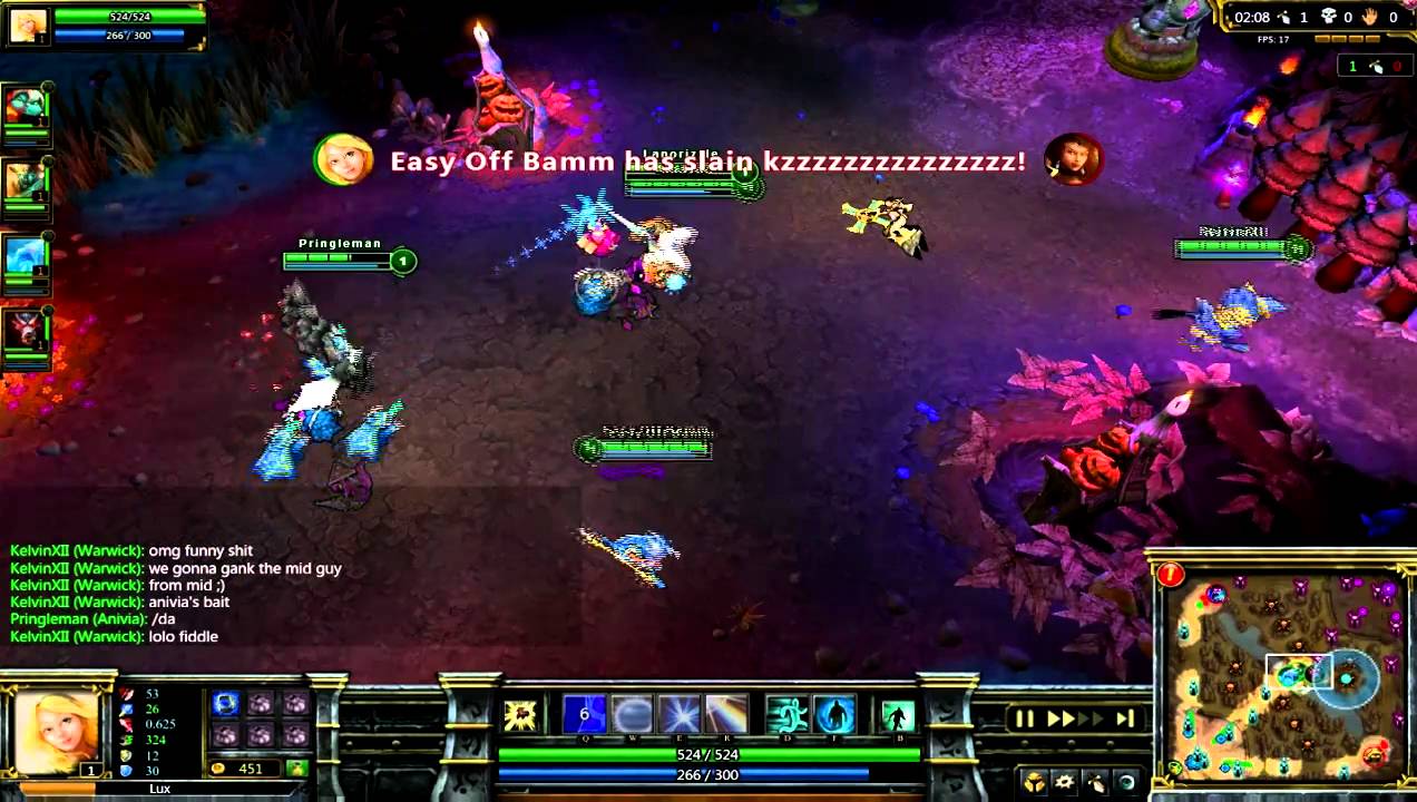 League of Legends: 5v1 mid gank - YouTube