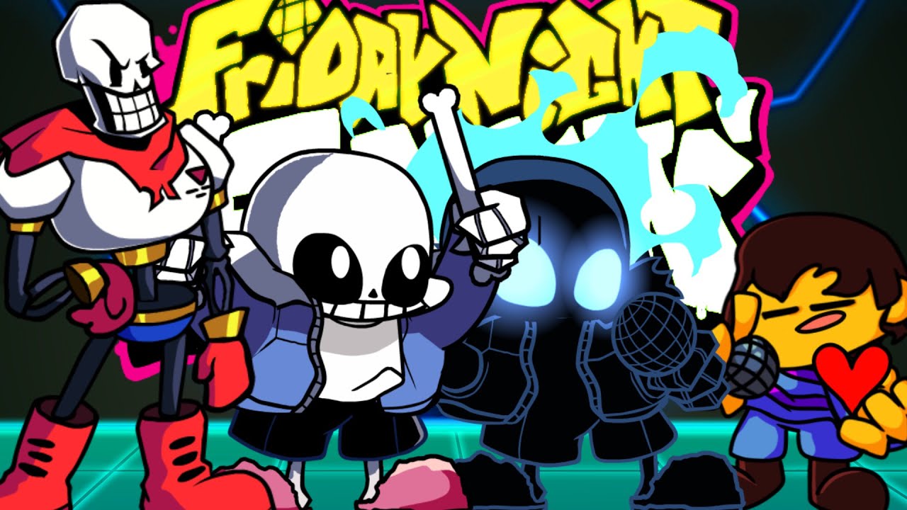 FNF: FRIDAY NIGHT FUNKIN VS DOUBLE KILL BUT PAPYRUS SANS & FRISK SINGS ...
