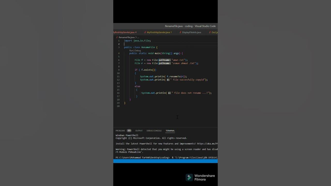 write a java program rename file name...#shorts #programmer #viral - YouTube