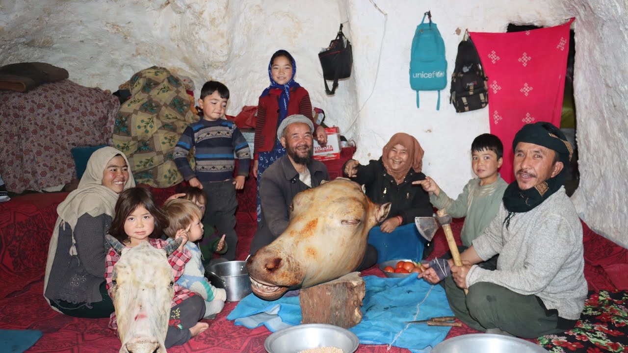 Cow Head Cooking for the Big Family – A Traditional Winter Season Feast ...