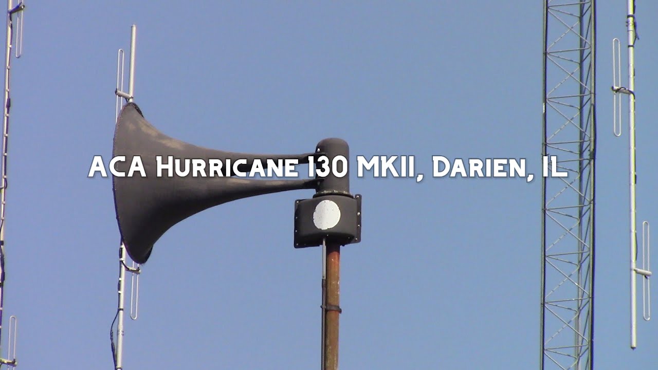 ACA Hurricane 130 MKII alert monthly siren test, Darien, IL - YouTube