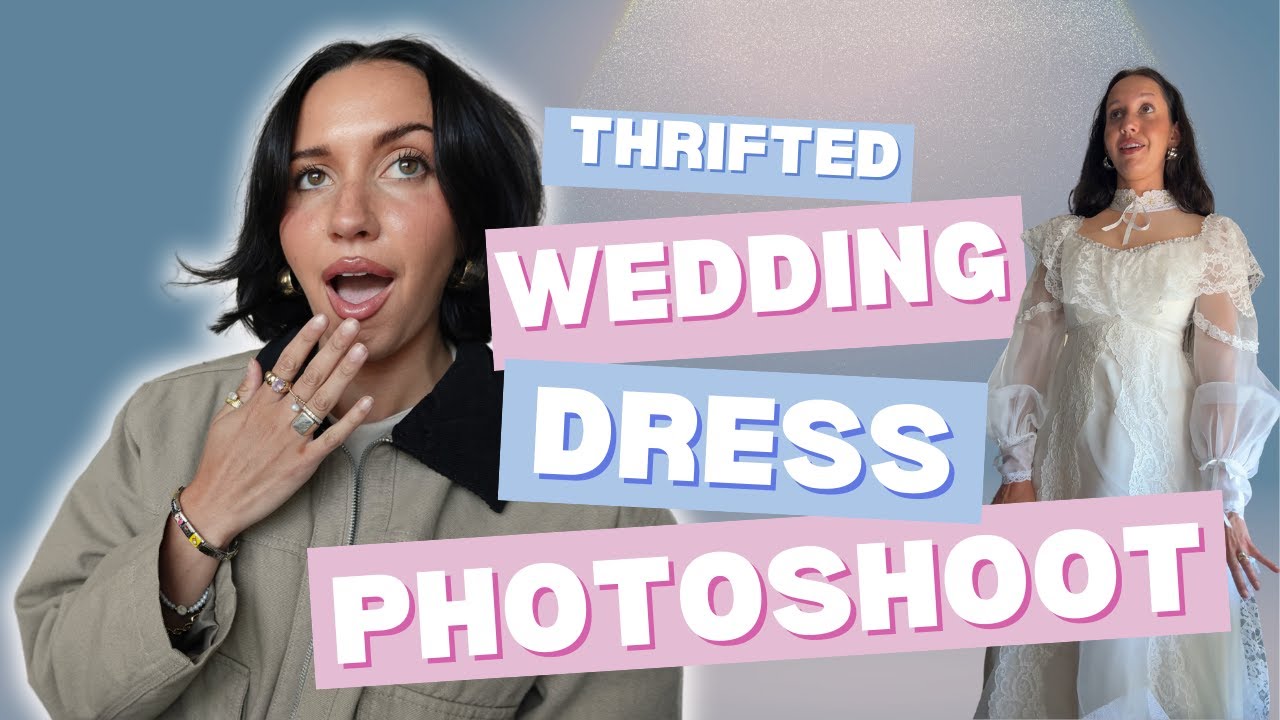 I thrifted & cut a wedding dress for photoshoot (oops) - YouTube