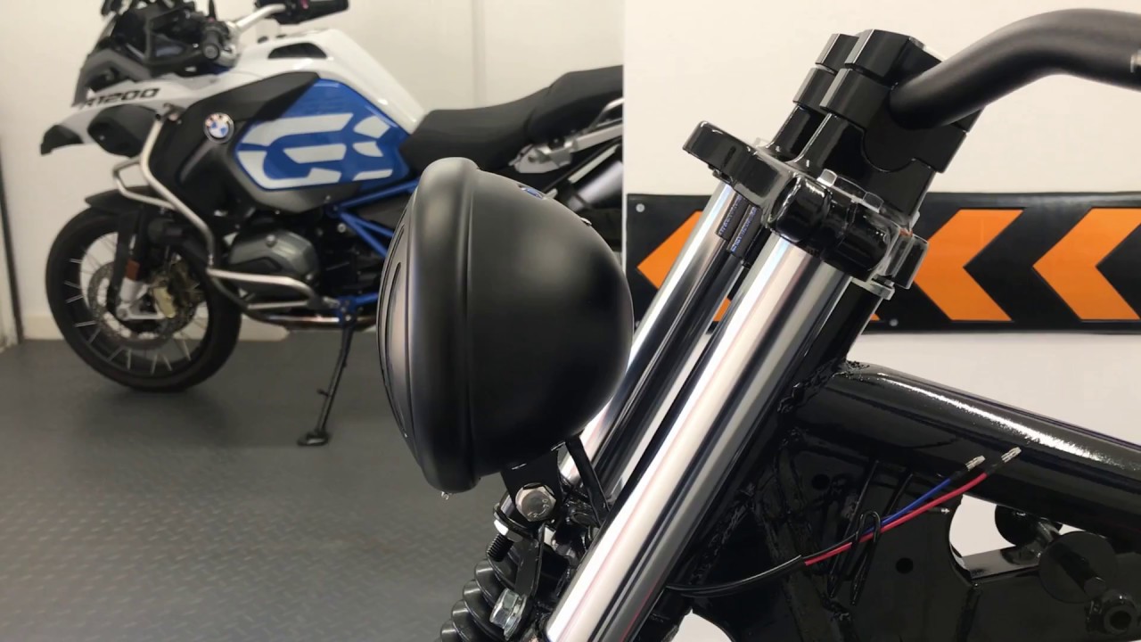 Black Grill Custom Cafe Racer Scrambler Motorbike Motorcycle Headlight ...