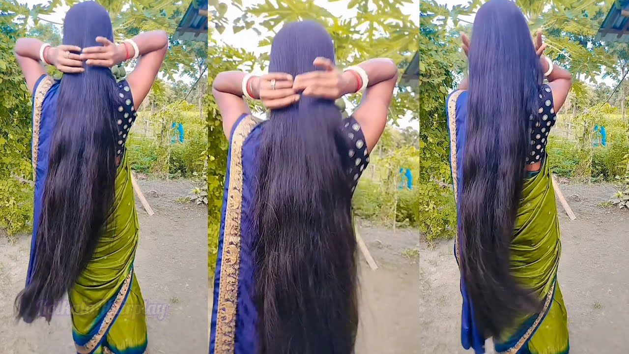 Knee length hair beautiful girl | @KolkataHairplay - YouTube