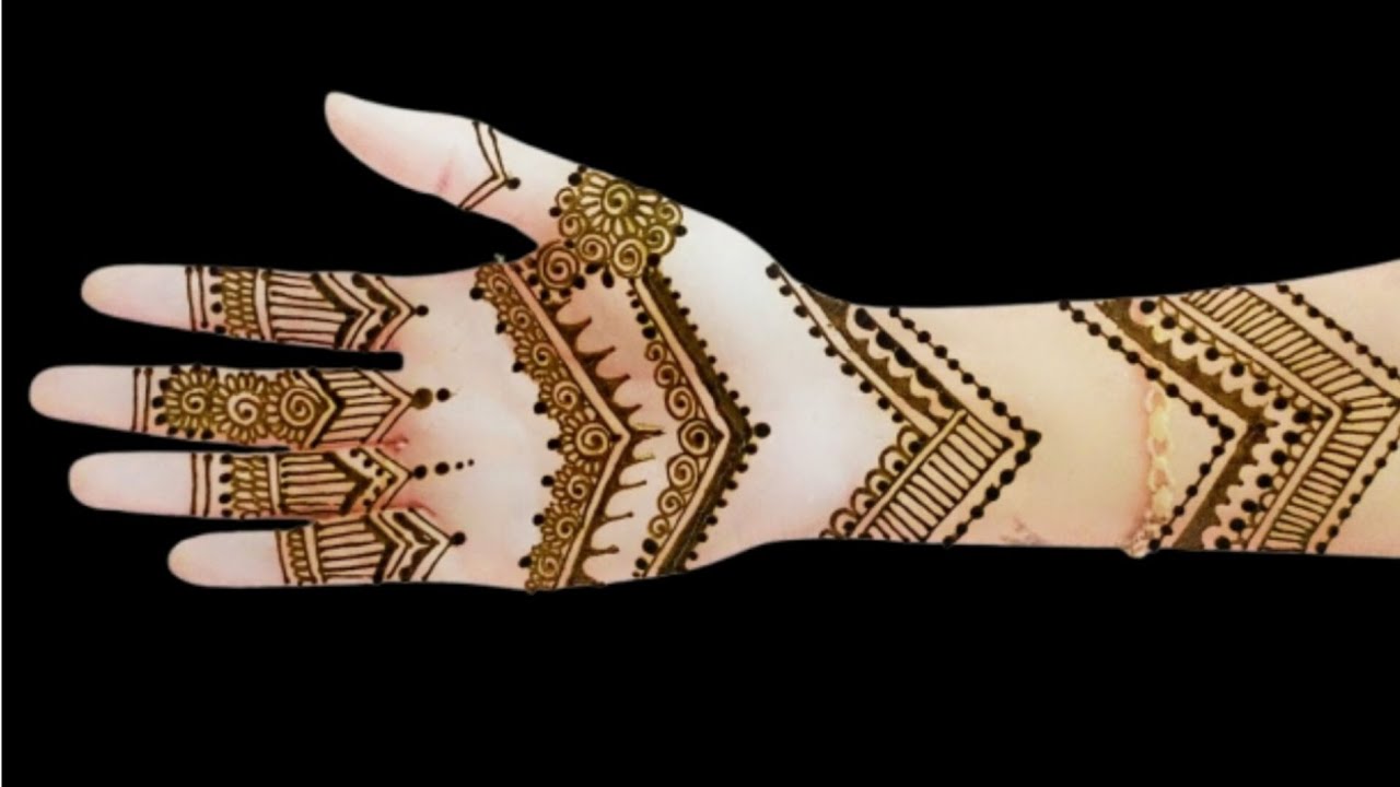 Beautiful V Shaped Mehandi Design||Minimal Mehandi Design||Simple Henna ...