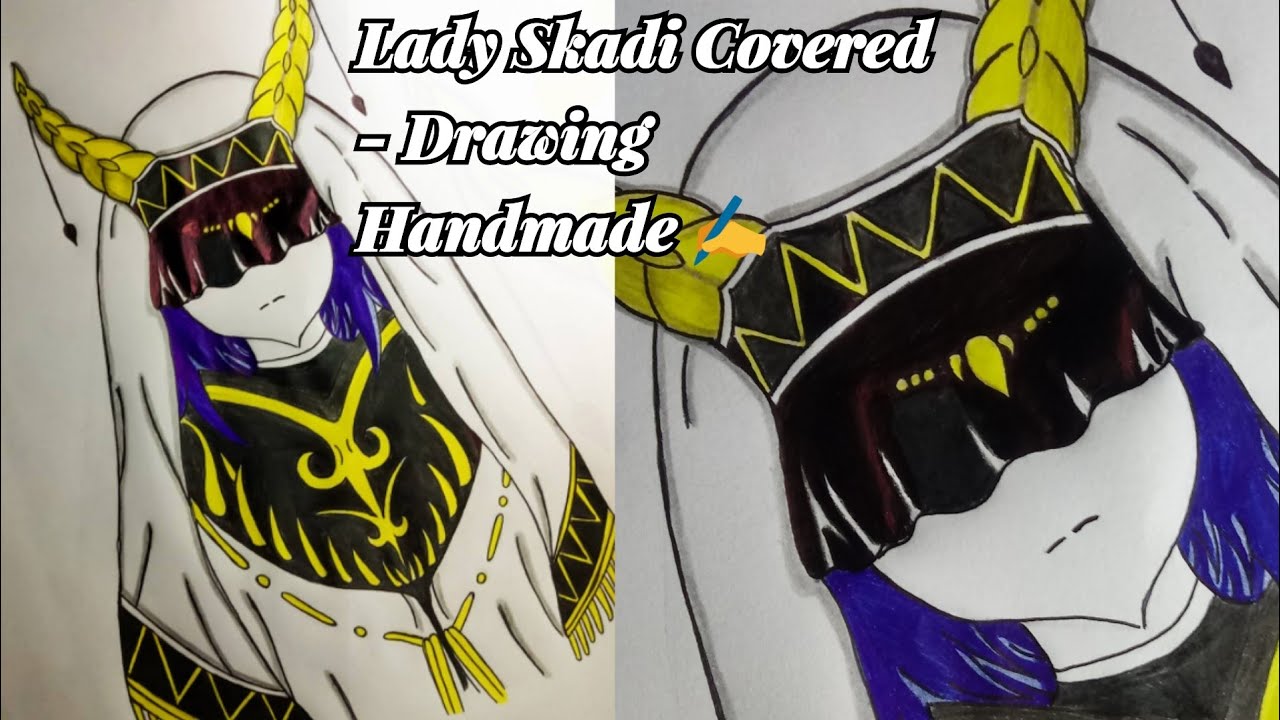 Lady Skadi Covered - Drawing and Coloring Handmade! - YouTube