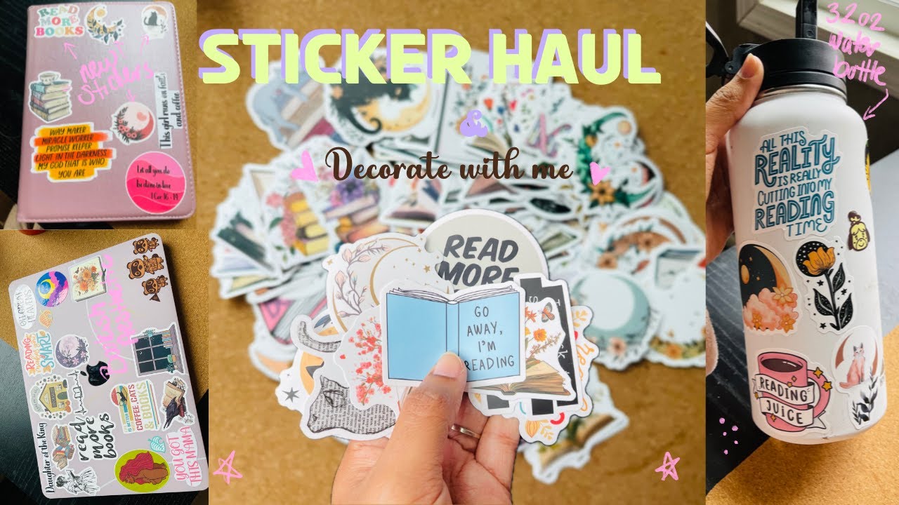 BOOKISH AESTHETIC MINI STICKER HAUL & Decorate with me - YouTube