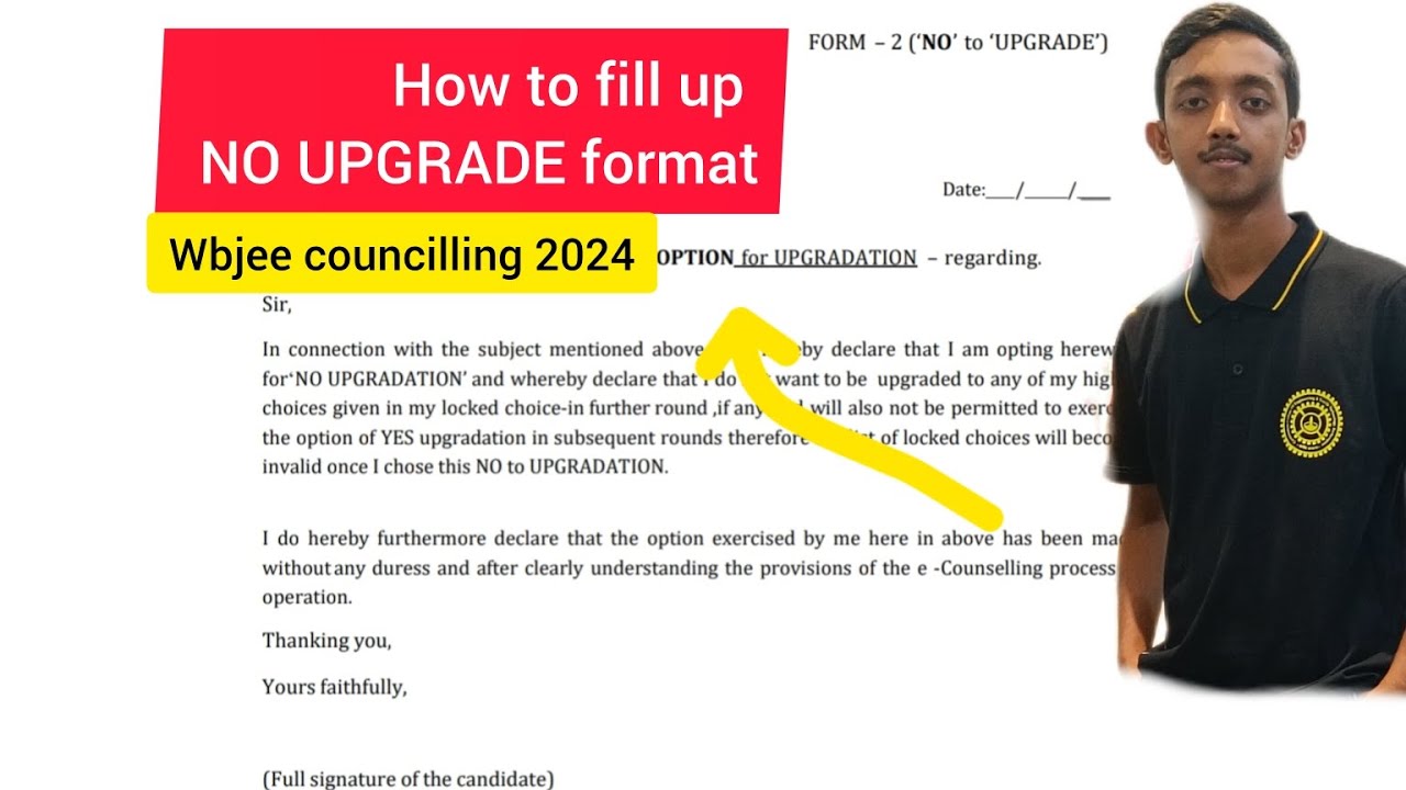 WBJEE No Upgradation Form 🔥| How To Fill | Most Important Document ...